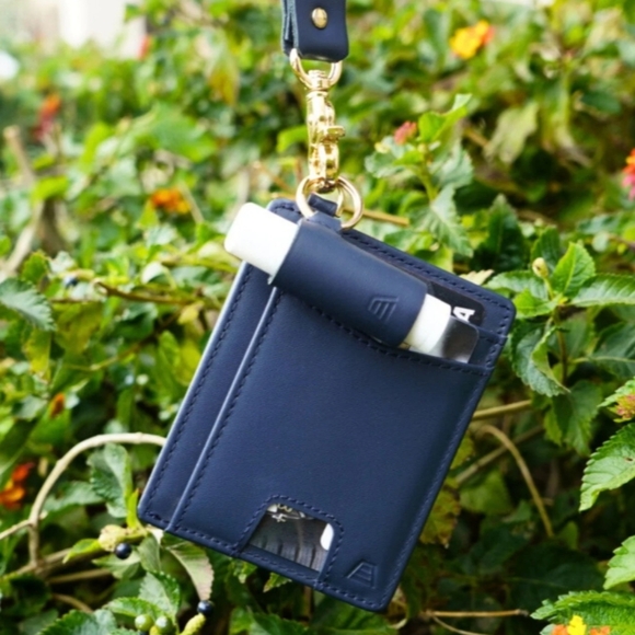 Andar | Accessories | Andar The Denner Wallet Navy Blue Chapstic Add On ...